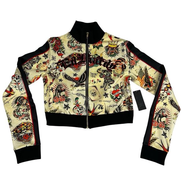 Ed Hardy | Jackets & Coats | Ed Hardy Shrunken Flashboard Multi Womens ...